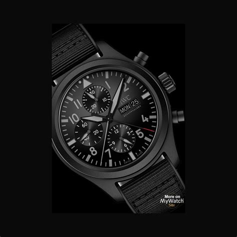 Watch Iwc Pilots Watch Double Chronograph Top Gun Ceratanium Montres