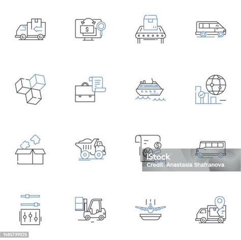 기술 구현 라인 아이콘 컬렉션입니다 자동화 통합 혁신 디지털화 구현 현대화 최적화 벡터 및 선형 그림 합리화 변환 업그레이드