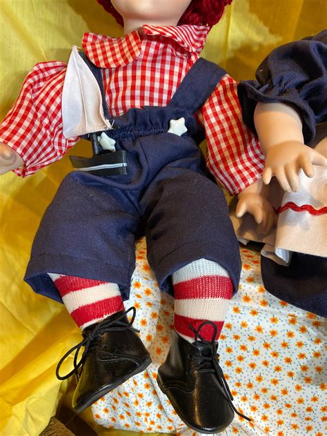 Raggedy Ann And Andy Porcelain Dolls Etsy