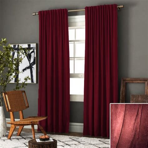 Комплект Штор Мікровелюр Бордовий 150х260 купити онлайн на Rozetka