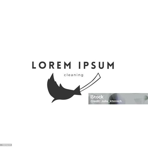 빗자루 실루엣 하우스 키핑 및 홈 클리닝 테마 벡터 손으로 그린 라벨 템플릿입니다 가리기에 대한 스톡 벡터 아트 및 기타 이미지 가리기 가사 집안일 가정 생활