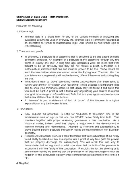 Mm106 Modern Approach To Axiomatic Eyas Sm Pdf Mathematical Proof Theorem