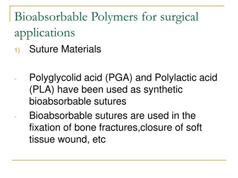 Ppt Polymers For Medical Applications Powerpoint Presentation Free Download Id 6668173
