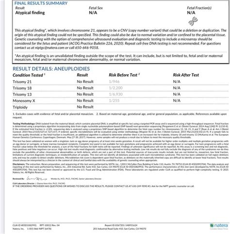 Atypical Nipt Natera R Nipt