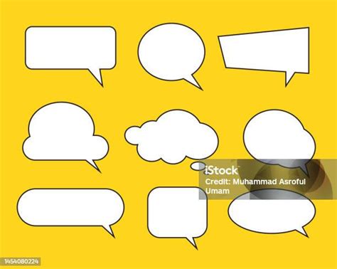 말하기 거품 텍스트 채팅 상자 메시지 상자 개요 만화 벡터 일러스트 디자인의 집합 사고 기호 기호의 풍선 낙서 스타일 구름에 대한 스톡 벡터 아트 및 기타 이미지 Istock