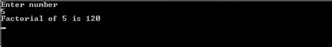 Factorial Program In C C Language Basics