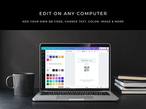 Illustration Point Scan QR Code Sign Template Scan To Pay Sign Social Media Instagram Sign