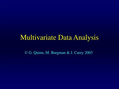 PPT Multivariate Data Analysis PowerPoint Presentation Free Download ID 4434520