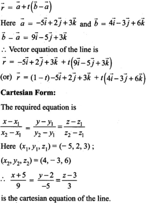 find the vector and parametric equations for line through two points
