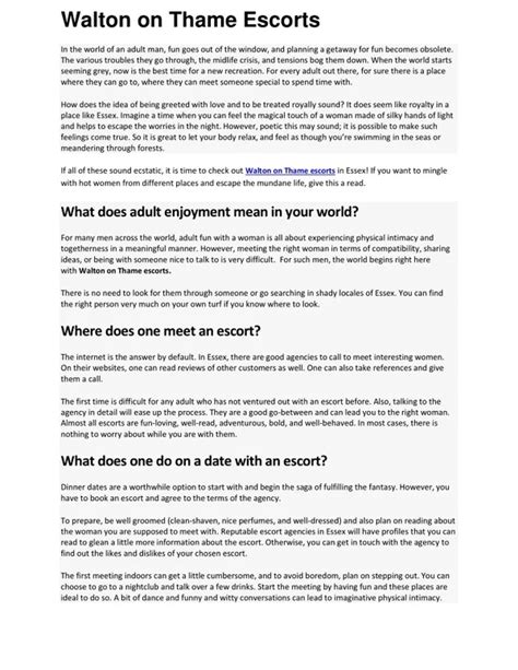 Ppt Walton On Thame Escorts Powerpoint Presentation Free Download Id 12669415