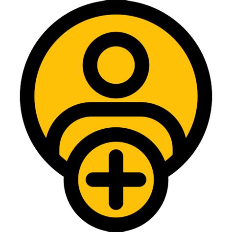 Add User Generic Outline Color Icon