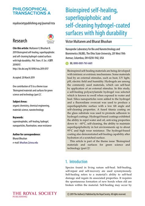 Bioinspired Self Healing Superliquiphobic And Self Cleaning Hydrogel Coated Surfaces With High