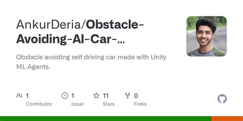Github Ankurderiaobstacle Avoiding Ai Car Mlagents Obstacle Avoiding Self Driving Car Made