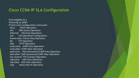 Cisco Ccna Ccnp Ip Sla Configuration Pptx Computer Networking