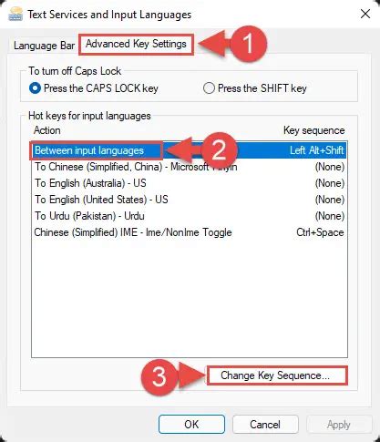 How To Set Change Keyboard Language Shortcuts In Windows