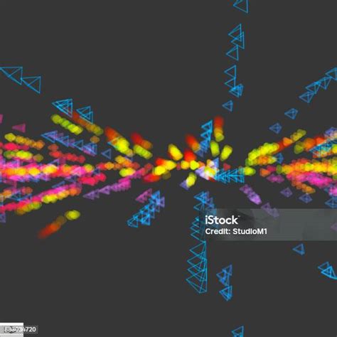 동적 배열 입자 방출 추상 동적 배경입니다 모션 효과 함께 구성입니다 Bokeh 효과입니다 벡터 일러스트입니다 3차원 형태에 대한 스톡 벡터 아트 및 기타 이미지 Istock