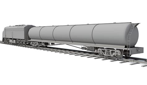 흰색 배경에 탱크 자동차 3d 렌더링이있는 기관차 열차 3차원 형태에 대한 스톡 사진 및 기타 이미지 3차원 형태 가솔린 기관차 Istock