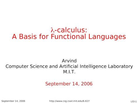 Ppt Calculus A Basis For Functional Languages Dokumentips