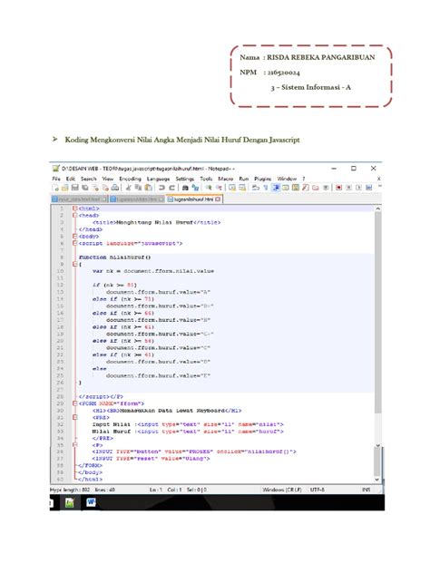 Tugas Aplikasi Javascript Pdf