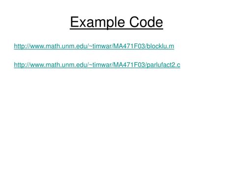 ppt block lu factorization lecture 24 powerpoint presentation free