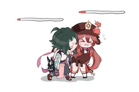 Hu Tao And Xiao Genshin Impact Drawn By Finn Danbooru