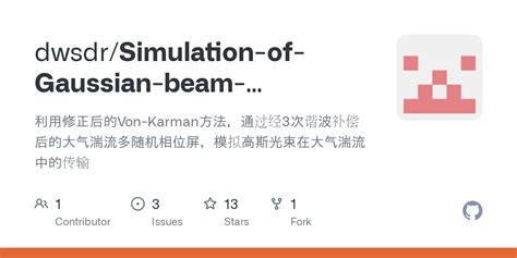 Issues · Dwsdr Simulation Of Gaussian Beam Propagation In Atmospheric Turbulence · Github