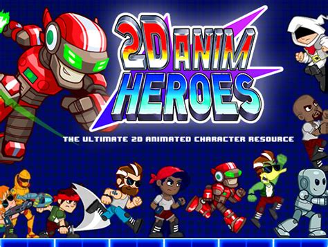 2d anim heroes 2d characters unity asset store