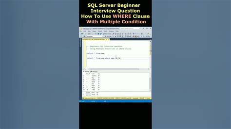 sql interview question using where clause with multiple conditions