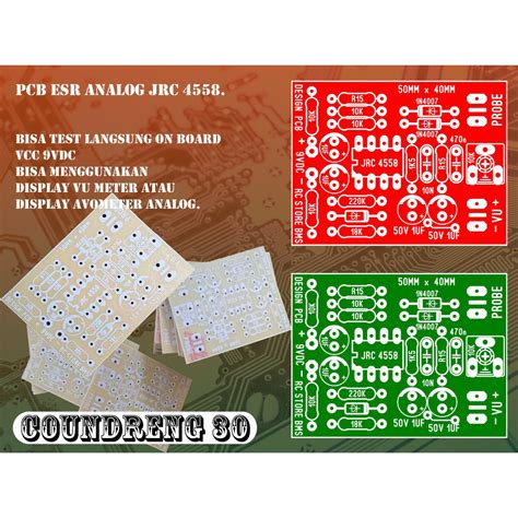 Jual Pcb Esr Meter Analog Jrc 4558 { Esr Analog Jrc4558 } Shopee Indonesia