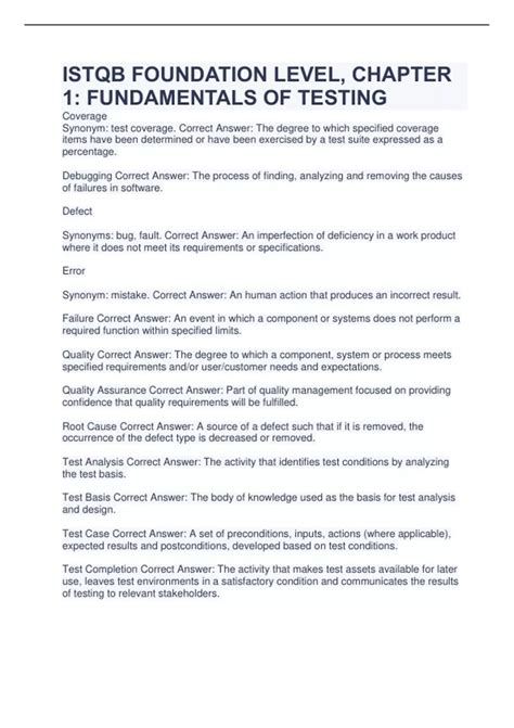 Istqb Foundation Level Chapter 1 Fundamentals Of Testing Istqb Foundation Level Chapter 1