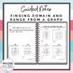Algebra Finding Domain And Range From A Graph Guided Notes By Amusing Algebra