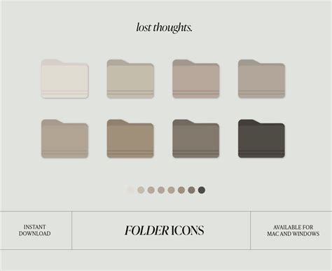 Round Icon Grayscale Desktop Icons Folder Icons Mac Etsy Artofit