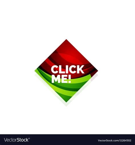 Abstract Square Button Template Royalty Free Vector Image