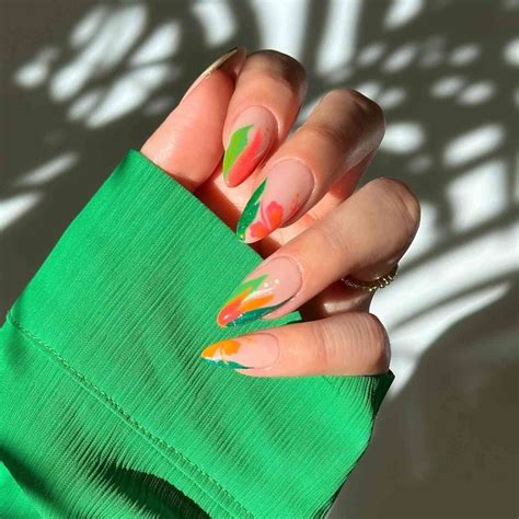 23 Tropical Summer Nail Designs To Try From Funky Florals To Beachy Ombrés