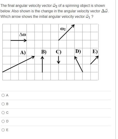 Solved The final angular velocity vector ū of a spinning Chegg
