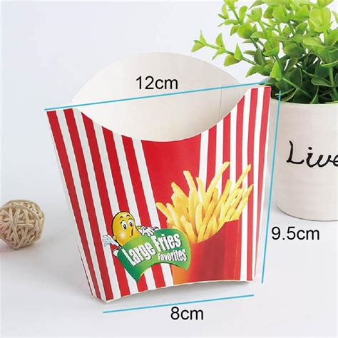 100 Pcs Paper Chips Box Portable Snack Food Box Ca Grandado