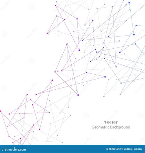 Geometric Pattern With Connected Lines And Dots Vector Illustration Stock Vector Illustration