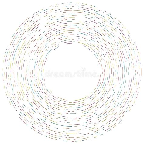 Colorful Circular Concentric Segmented Circles Radial Radiating Rings Abstract Geometric