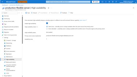 Configure High Availability Azure Database For Postgresql Microsoft