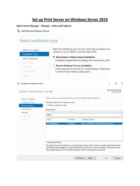 Set Up Print Server On Windows Server 2019 Pdf