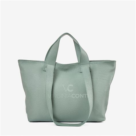 Шкіряний Шоппер Virginia Conti бежевий артикул 02771 купити за