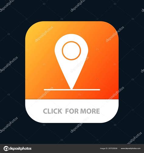 location map interface mobile app button android and ios glyp stock vector by ©flatart 267535936