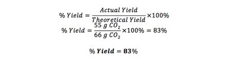 How To Calculate Percent Yield Definition Formula Example Video Lesson Transcript