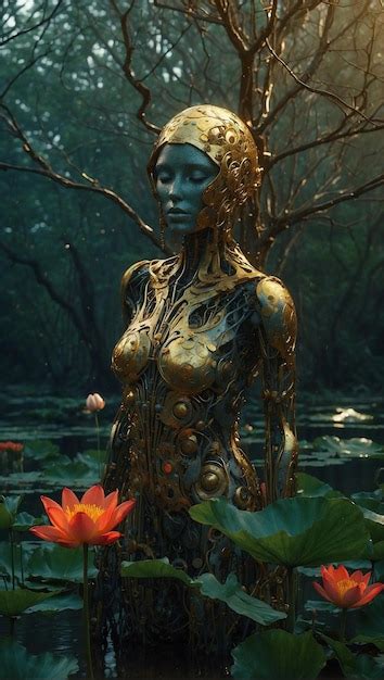 Golden Guardians Exploring The Realm Of Futuristic Humanoid Robots And Synthetically Advanced