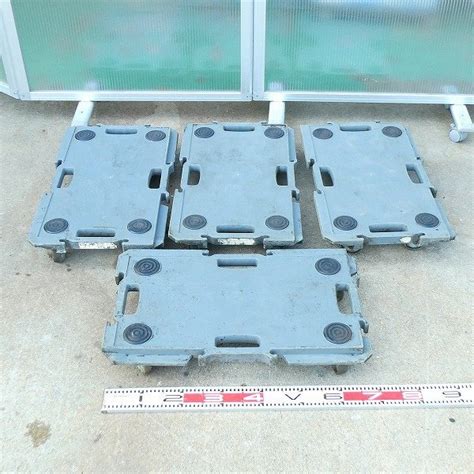 平台車 4点セット 矢崎化工 ミニポリトラー Gn 400 680×400×115mm 最大荷重200kg 全輪自在キャスター 連結 運搬 店舗 Jz005s 台車 ｜売買されたオークション