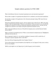 SampleMidtermQuestions Sample Midterm Questions For SYSC 4800 What Is The Difference Between A