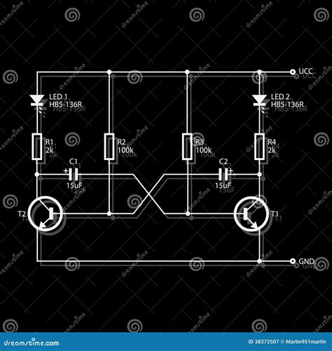 Wiring Diagram For Electronics Stock Vector Illustration Of Computer Cooper