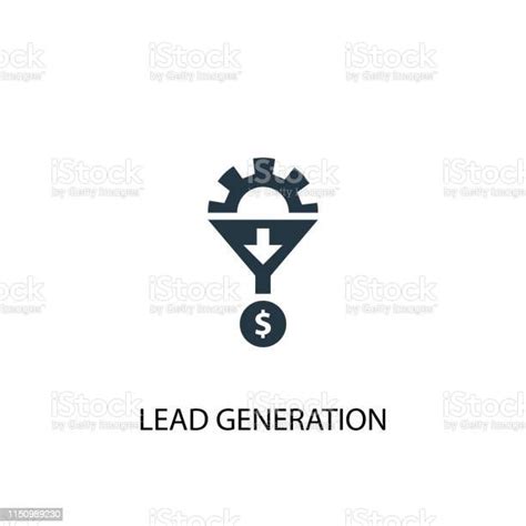 잠재 고객 생성 아이콘입니다 간단한 요소 그림입니다 리드 생성 개념 기호 디자인입니다 웹 및 모바일에 사용할 수 있습니다 리드 생성에 대한 스톡 벡터 아트 및 기타 이미지