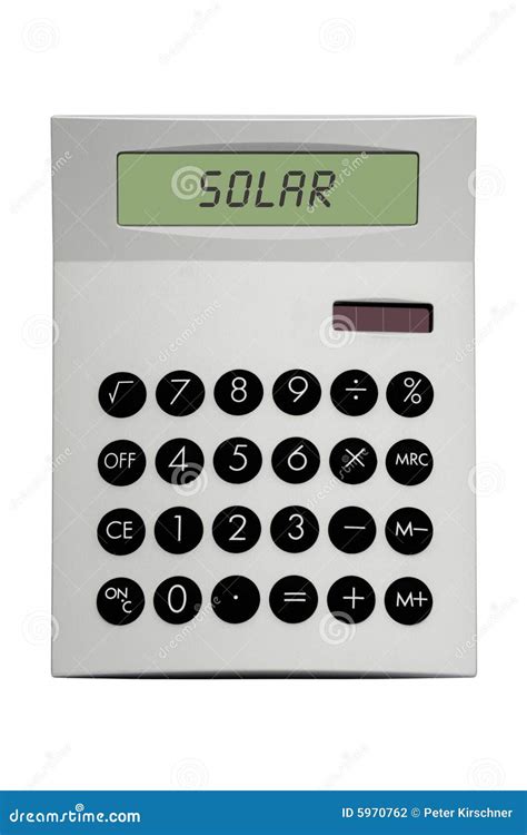 Solar Calculator Stock Photo Image Of Modern Calculating 5970762