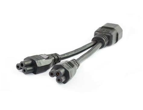 0 2m Iec C14 To Dual Iec C5 Cloverleaf Splitter Cable Au
